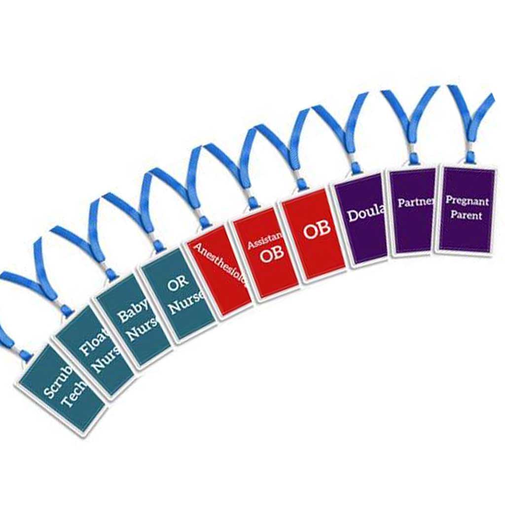 Cesarean Role-Play Identification Name Tags - YourDoulaBag